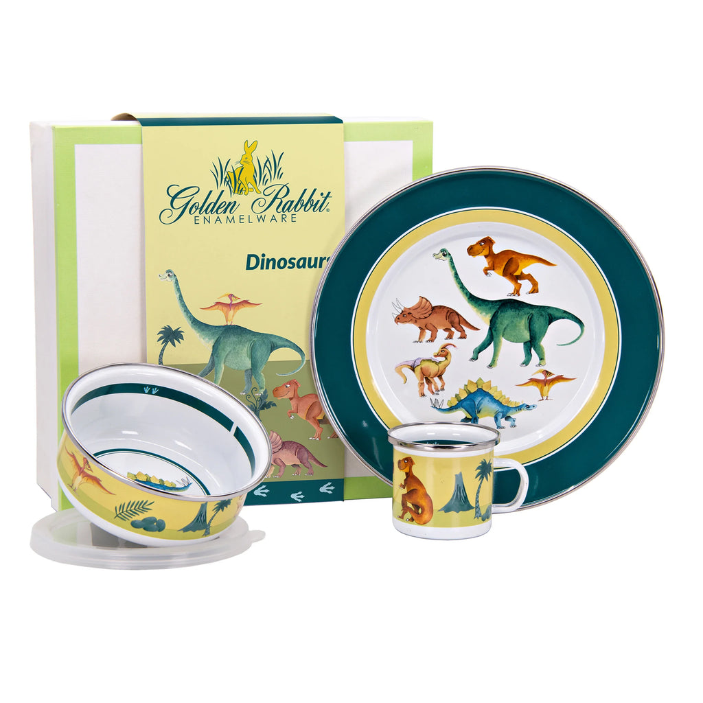DN99 - Dinosaurs Child Set - UPC 619199998250 – Golden Rabbit Enamelware